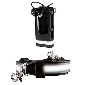 Firefighter Reflective Radio Strap and Holder Leather Bundle Set Includes Radio Holster, Strap, Sway Strap, Cord Keepers Fits for Motorola APX 6000/6000XE/8000/8000XE