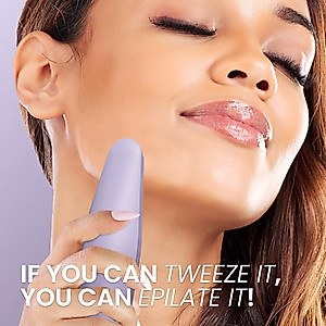 Epilady Esthetic Lavender Epilator for Women Face, Womens Facial Hair Remover | Included Case & Cleaning Brush, Electric Tweezers for Women Facial Hair