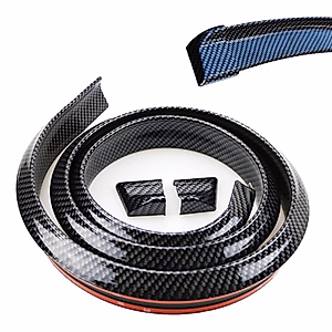 ZKFAR 1 PC Universal Car Decorative Strip, 59In Car Rubber Strip Bar Spoiler Tailfin, Car Trunk Spoiler Lip Kit, Fit for Most Cars (Carbon Fiber Black)