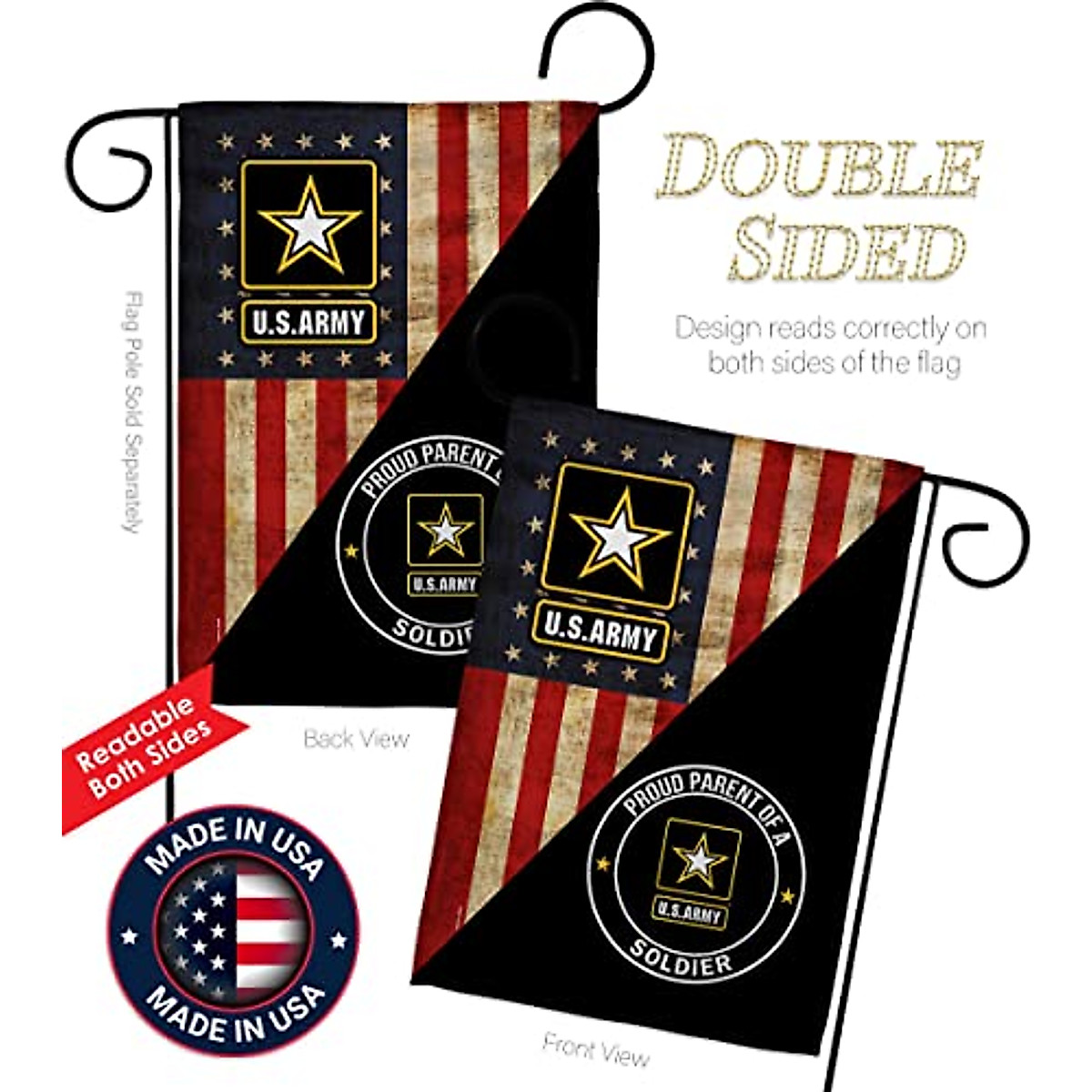 US Army Proud Parent of A Soldier Flag Armed Forces Wall Tapestry Lawn Decoration MILITARY Home Decor House Garden Yard Banner United State American Veteran Gifts Made in USA