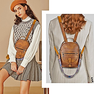 ZGWJ Mini Backpack Purse for Women, Designer Leather Cute Roomly Small Backpacks, Ladies Shoulder Backpack Fashion Handbag