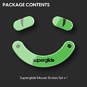 Superglide - Fastest and Smoothest Mouse Feet/Skates Made with Ultra Strong Flawless Glass Super Fast Smooth and Durable Sole for Razer Viper V2 Pro [Green]