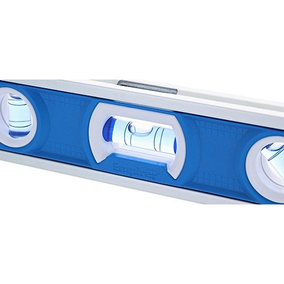 Empire Level EM81.9G 9 Inch Magnetic Torpedo Level w/Overhead Viewing Slot (Made in USA), Silver/White/Blue
