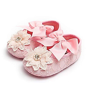 Baby Girls Princess Dress 1st Birthday Dress Outfit Wedding Christmas Party Dress hat Headband Tights Shoes Set (Pink (5 pcs Set),3-6 Months)…