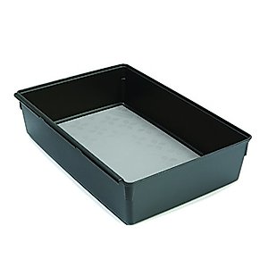 Rubbermaid No-Slip Interlocking Drawer Organizer, 6-in. x 9-in., Black with Gray Base (1994534)
