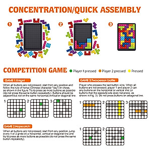 Fidget Toys - Big Size Push Pop Bubble Fidget Sensory Toy for Anxiety and Autism Relief - Jigsaw Puzzle Board Games for Adults Help Relieve Stress - Best Toddler Toy Gifts for Boys and Girls (Black)