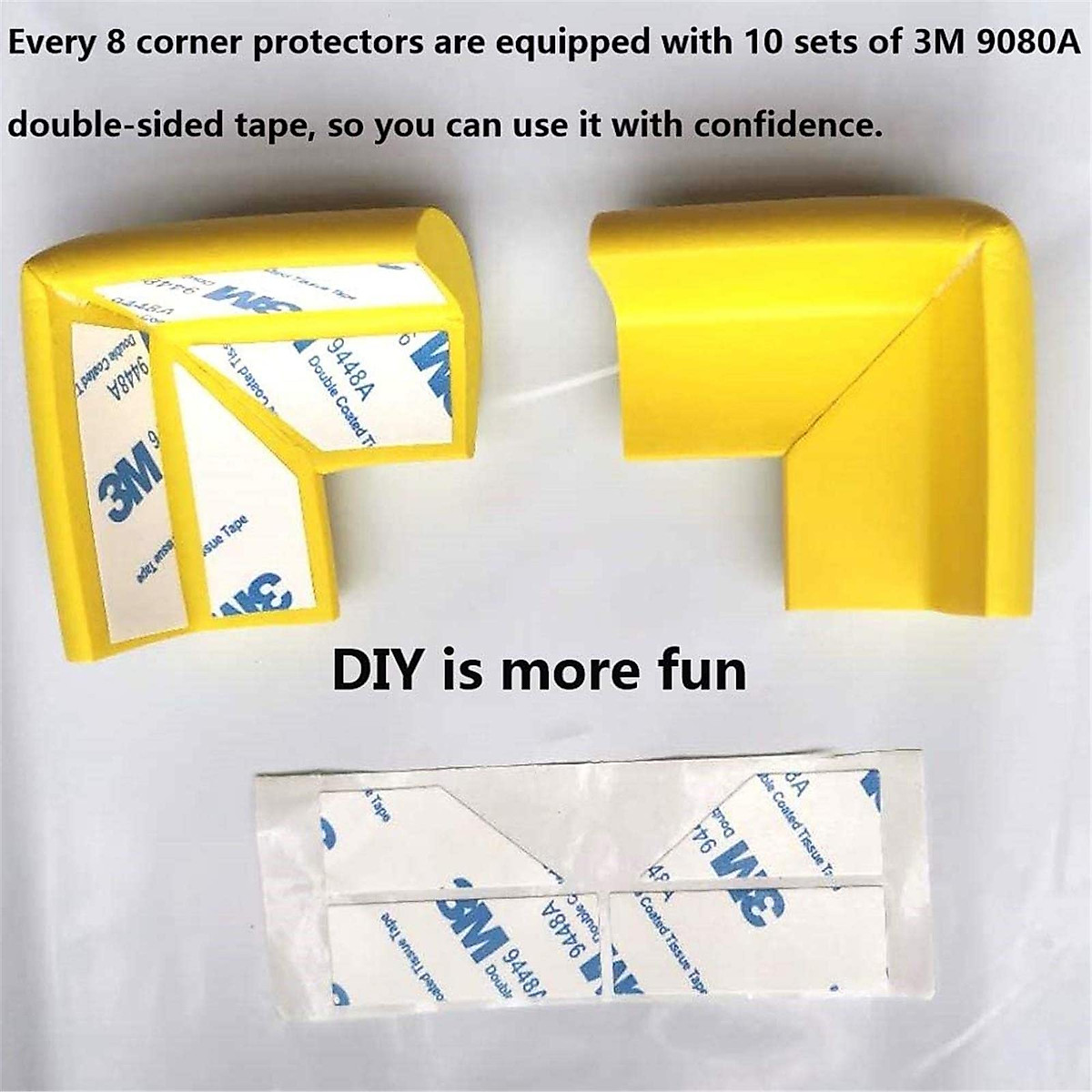 Baby Proofing Corner Guards Edge Protectors,Coffee Table Corner Guards Baby Proof Bumper & Cushion to Cover Sharp Furniture & Table Edges(8 Pack)