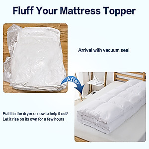 SOPAT Mattress Topper RV King Size Extra Thick Mattress Pad 8-21" Deep Pocket Soft Down Alternative Fill Mattress Protector Pillow Top Mattress Cover (72x80 Inches, White)