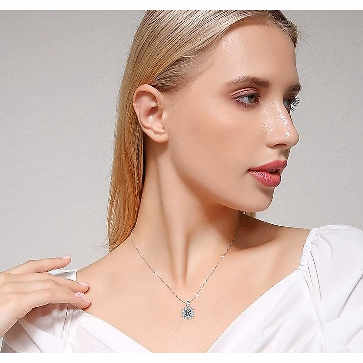 EARTHMOUNT Sunflower Pendant Necklaces for Women With Birthstone 925 Sterling Silver Birthday Valentine’s Day Anniversary Dainty Sun Preppy Jewelry Mom Girlfriend