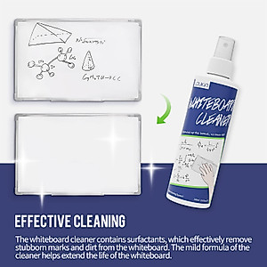 LOUKIN Shag Dry Erase Eraser (Free 3.4 oz Whiteboard Cleaner Included), Microfiber Whiteboard Eraser, Washable Glass Board Eraser, for Classroom, Home and Office Use(1 Pack)