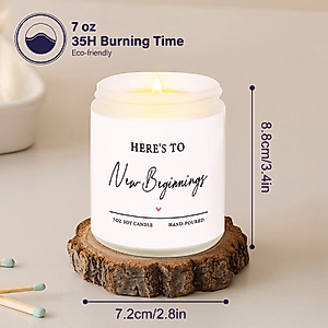 Niyewsor Scented Candle- New Beginnings Gifts for Women Men, Congratulations Gift, Divorce Gifts for Women, Wedding Gifts for Her Him, Housewarming/Farewell/Leaving Gifts for Coworker