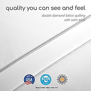 Dreamhood Luxury Goose Feather Down Pillow King Size Set of 2 - Made in USA Firm Gusseted Bed Pillows for Sleeping with Soft Premium 500 TC Cooling Cotton Shell