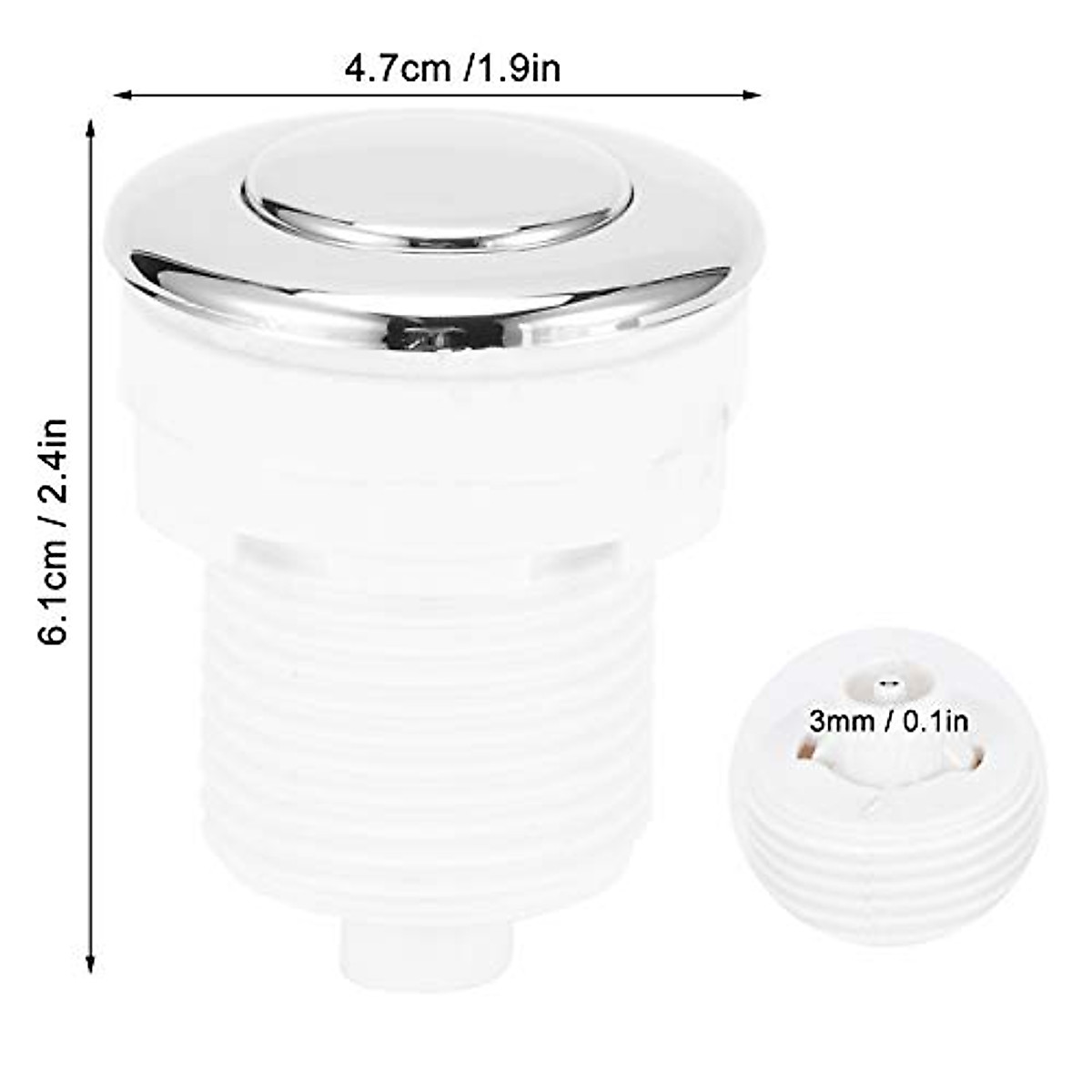 iFCOW Bathtub Massage Jet Nozzle Stainless Steel Nozzles Swimming Pool Hydrotherapy SPA Accessory