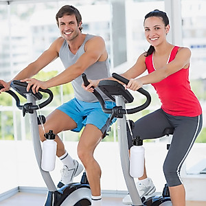 Zubebe 36 Pcs Sports Water Bottles Bulk Bpa-free 20 oz Squeeze Plastic Water Bottle with Nylon Strap Blank DIY Sport Cups for School Team Party Favor Gift Outdoor Football Sport(White)