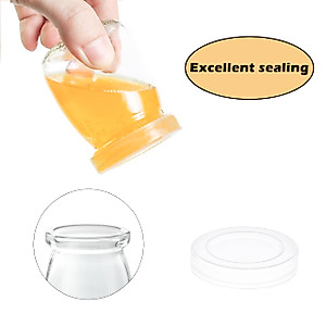 ihomecooker Small Mason Jars 60Pack, 3.4 oz/100 ml Glass Favor Jars with Lids, Candle jars,Yogurt Containers with Lids,Bath Salt Jars Wedding Favors Honey Pot