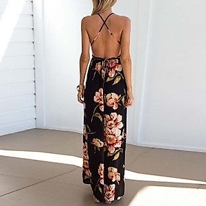 F_Gotal Women's High Neck Split Bodycon Mermaid Evening Cocktail Long Dress Beach Sundress Party Cocktail