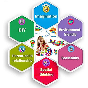 JDBF Magnetic Building Tiles Set for Kids | 30 Pieces Colorful, Durable, & Safe Construction Blocks | STEM Educational Toys for Creative Learning | Perfect for 3+ Years