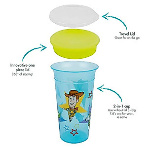 The First Years Toy Story 2 in 1 Spoutless Cup, Transitions to Open Toddler Cup, Multicolor