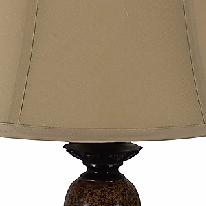 Decor Therapy Mae Resin and Marble Table Lamp, Bronze