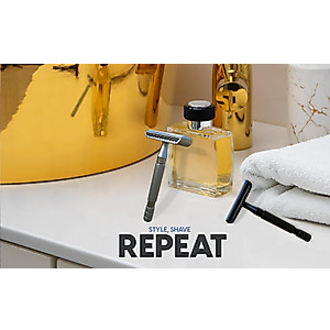 VETERAN OWNED COMPANY. Safety Razor, single blade, Chrome Double Edge Safety Razor, with 10 Platinum Coated Double Edge Safety Razor Blades. This shaver will last a lifetime.