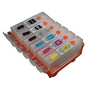 Colorpro Empty Compatible PGI-250 CLI-251 Refillable Ink Cartridge with Auto Reset Chip Replace for Canon MG7120 MG7520 IP8720 Printer (6 Colors)
