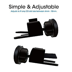 TechMatte MagGrip Universal Magnetic CD Slot Mini Car Mount with Extra Strong Magnetic Grip (1 Pack)