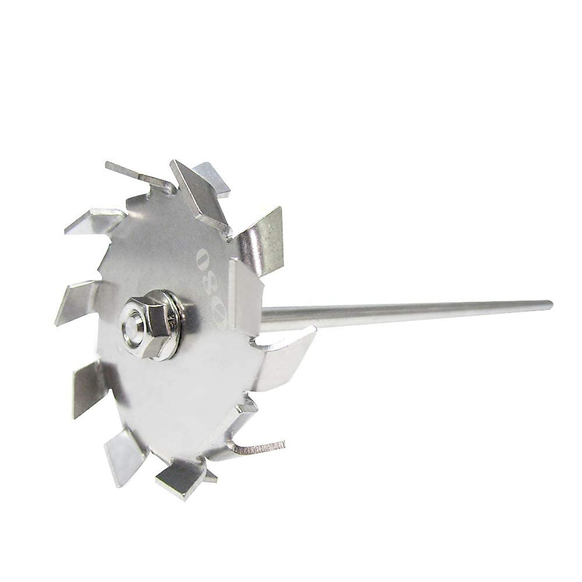 YUCHENGTECH Dispersing Disc Dispersion Impeller Dispersing Machine Blade Paddle Impeller Stainless Steel 8cm Disc with 8X300mm Rod (3.15″disc with 0.31″X11.8″Rod)