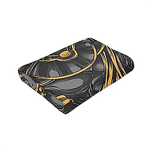 Ancient Egypt Hieroglyph Egyptian God Anubis Blanket Ultra-Soft Throw Blankets for Couch Bed Living Room(50 X 40,60 X50,80 X60 Inch)