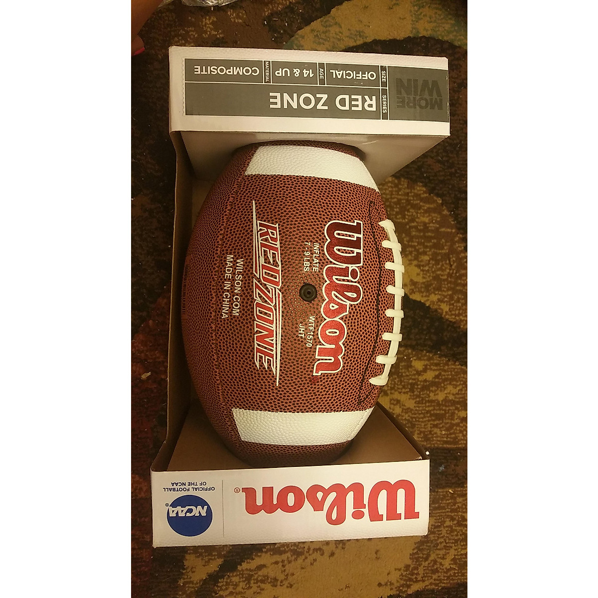Wilson NCAA Red Zone Series Composite Leather Official Size Football | WTF1570ID