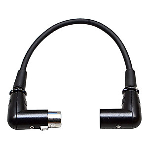 Seismic Audio Speakers Right Angle XLR Patch Cables, XLR Male to XLR Female Audio Patch Cables, 1 Foot, Pack of 6