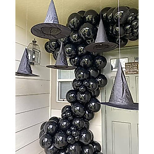 100PCS Black Balloons, 12 Inches Latex Party Balloons Matte Black Balloons, Black Balloon Garland for Birthday Party Decorations, Wedding, Graduation, Baby Shower, New Year Decor
