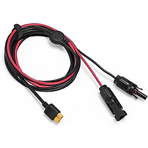 EF ECOFLOW Solar Charge Cable Solar Connector to XT60i Adapter Connector Connect Solar Panel for Portable Power Station & Solar Generator (2.5M/8Ft)