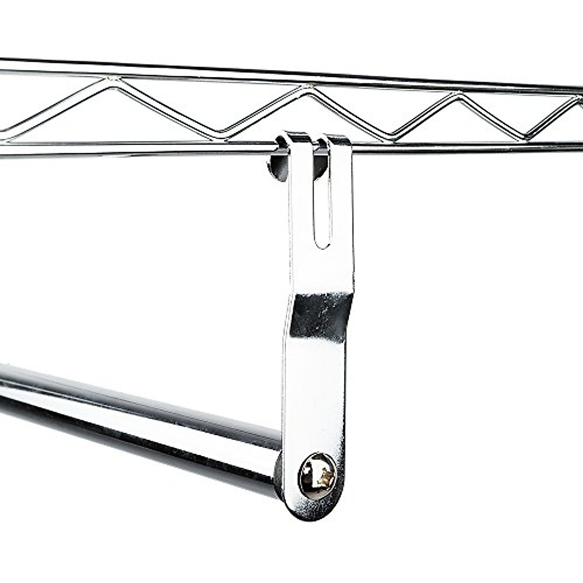 COOBL 2-Tier Heavy Duty Rolling Garment Rack,Wire Shelving Clothes Rack for Clothing,Storage with Double Rods,Lockable Wheels (Silver)