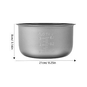 Hemoton Kitchen Rice Cooker Small Rice Cooker Inner Pot Replacement Rice Electric Rice Cooker Pot Rice Cooking Pot Part Accessory for 3L Rice Cooker L Rice Cooker Small Rice Cooker Small