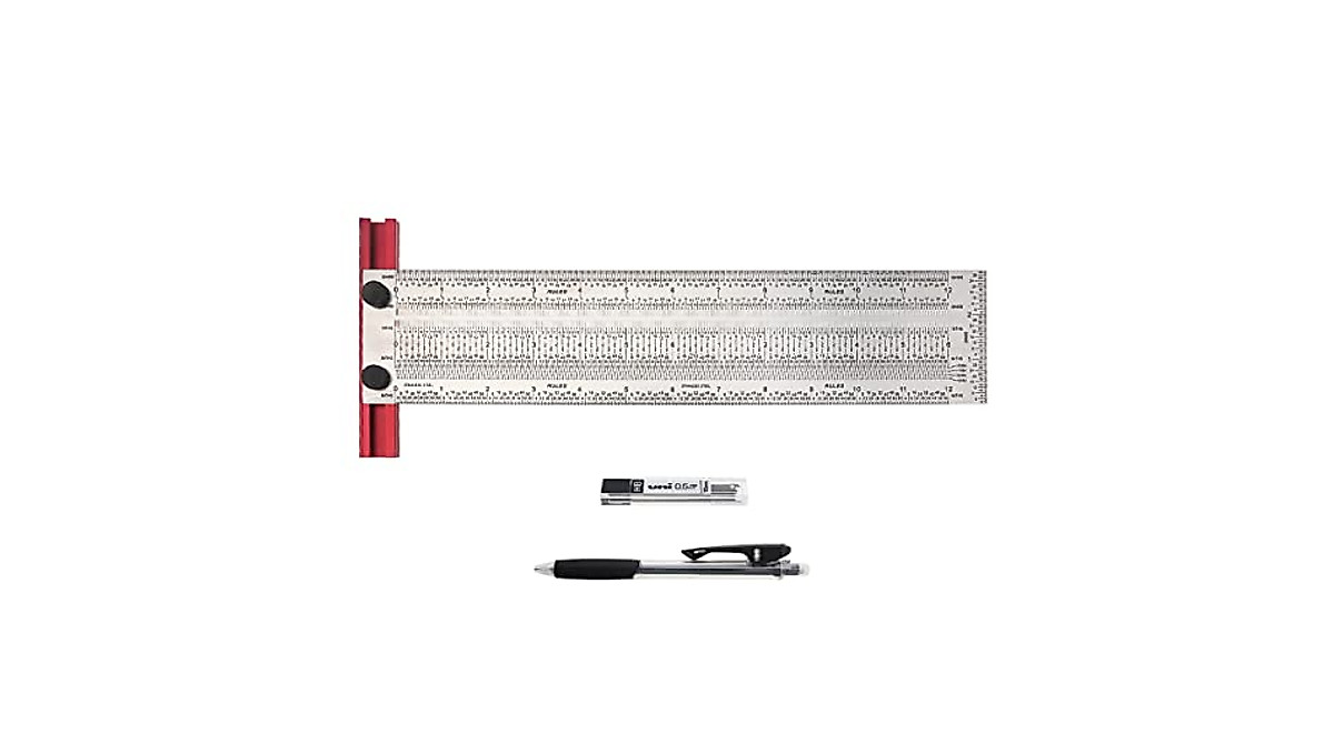 Smgda 12 Inch T-Rule, Precision Marking T Rule, Woodworking T Square ...