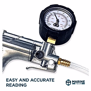 Marine Tech Tools Gearcase Pressure and Vacuum Tester, Gearcase Pressure Tester, Gearcase Vacuum Tester, Vacuum and Pressure Tester Kit, Fits Chrysler, Evinrude, Force, Johnson & Mercury Outboards