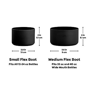 Hydro Flask Flex Boot - Accessory Silicone Water Bottle Protector - Dishwasher Safe, BPA-Free, Non-Toxic Small