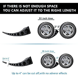 Homeon Wheels 2 Pack Camper Leveler Two Curved Levelers Two Blocks Two Non-Slip Mats One T Level for Trailers Campers, 35,000 lb Heavy Duty Leveler Tire Chocks for RV Camper Trailer Truck Motorhome