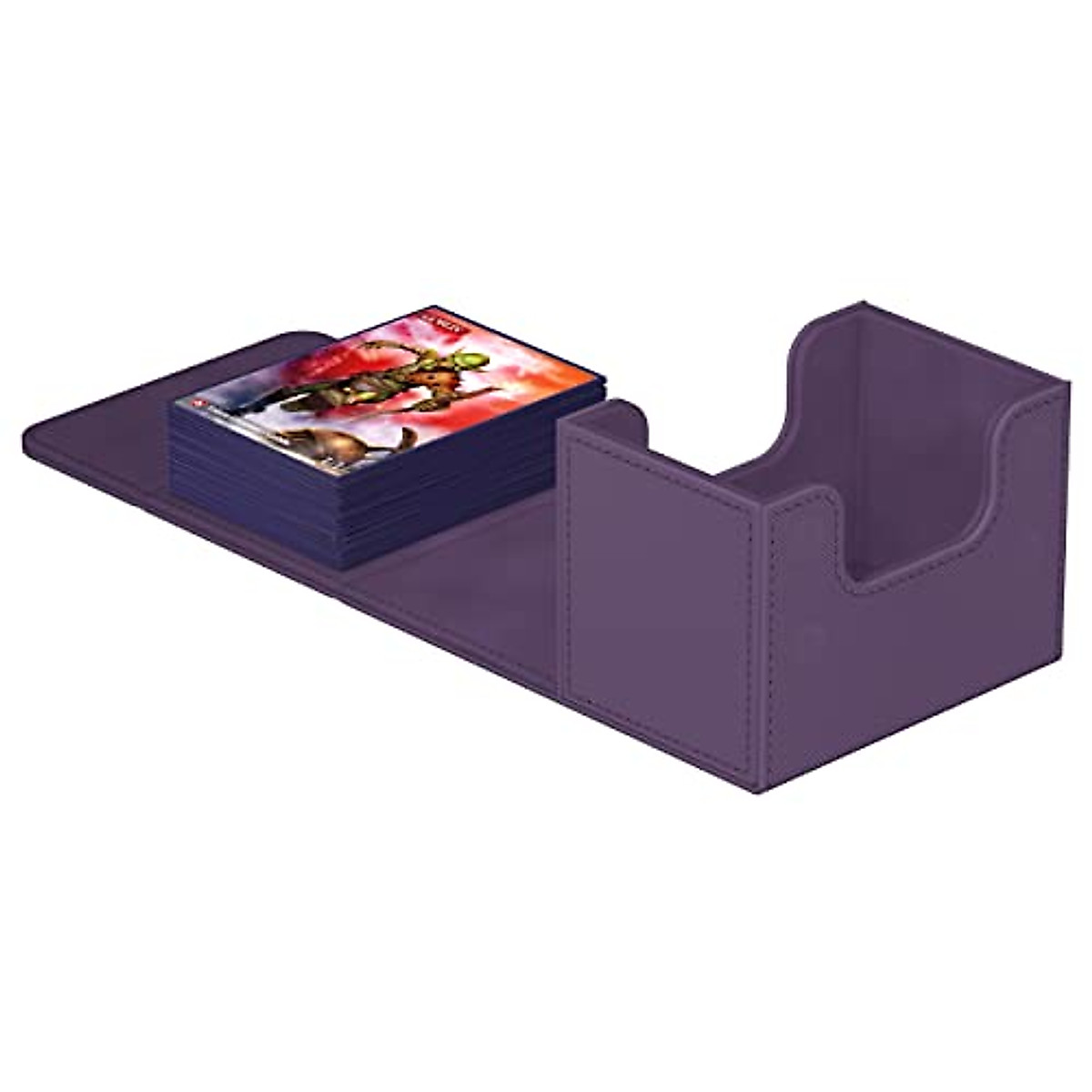 Ultimate Guard Sidewinder 80+, Deck Box for 80 Double-Sleeved TCG Cards, Purple, Magnetic Closure & Microfiber Inner Lining for Secure Storage