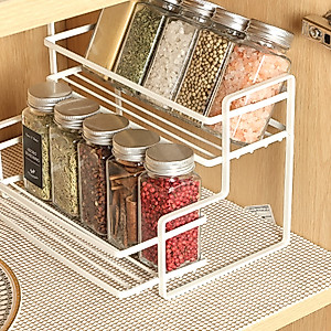 BAKHUK Grip Shelf Liner, 2 Rolls of Non-Adhesive 17 Inch x 25 Feet Cabinet Liner Durable Organization Liners for Kitchen Cabinets Drawers Cupboards Bathroom Storage Shelves (White)