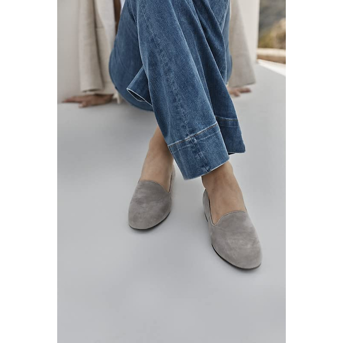 Vionic Willa Womens Sleek Leather Casual Slip Taupe Crinkle Patent - 11 Medium