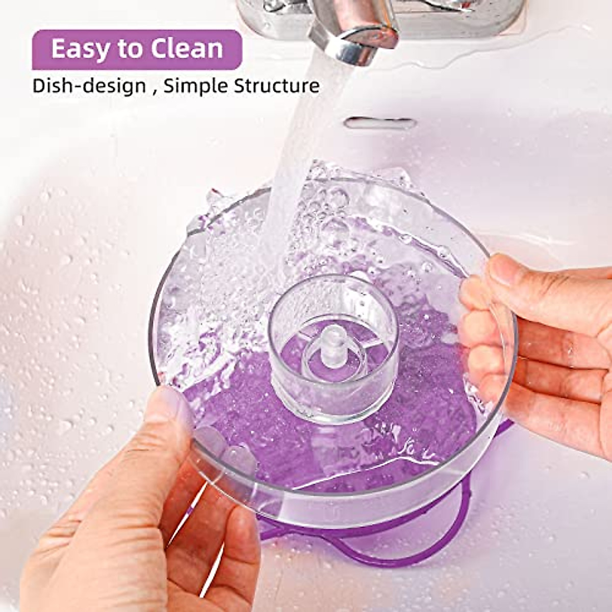 Oubaiyi 2Sets Hummingbird Feeder Outdoor Hanging,Leak-Proof,Outside Garden Saucer Feeders w/ Moat,Easy to Clean & Refill w/ 2Brush+1Cleaning Cloth), 1Red+1Purple+2Brush+1Cleaning Cloth, 10x7x7Inches