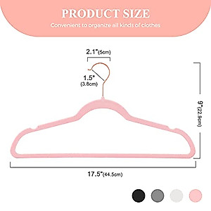 HOUSE DAY Velvet Skirt Hangers 24 Pack and Velvet Hangers 50 Pack, Non Slip Hangers Set