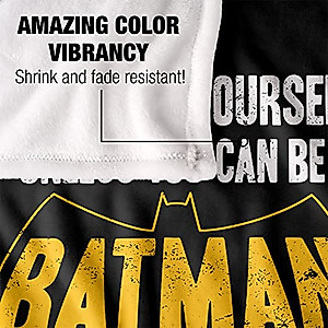 Batman Be Batman Silky Touch Super Soft Throw Blanket 36" x 58",Be Batman