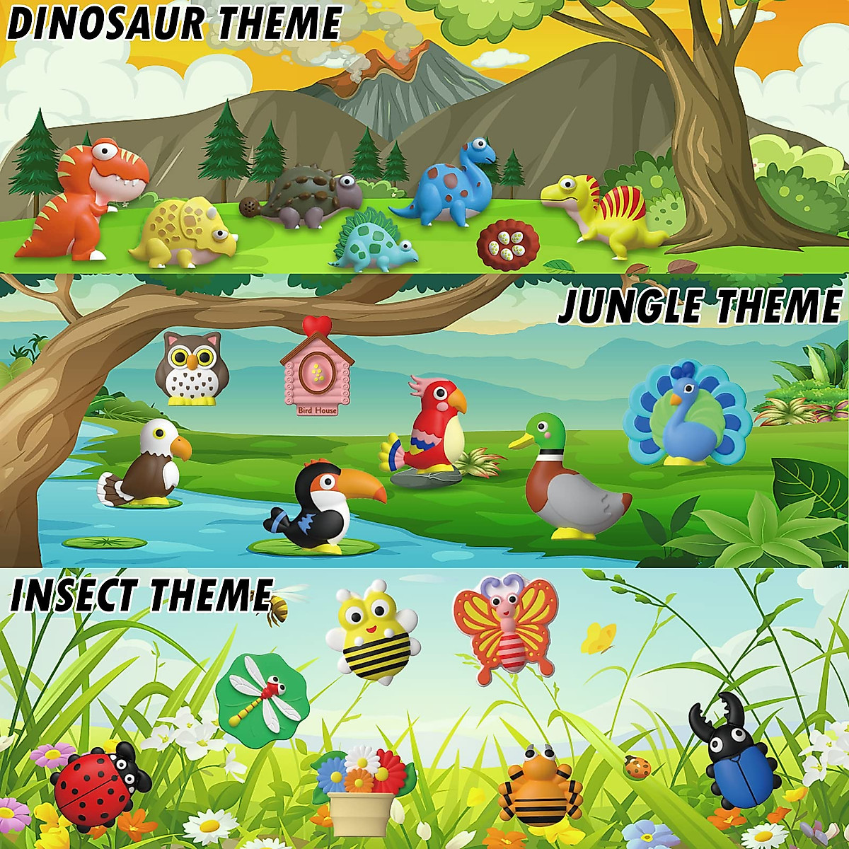 Lajeje 79 PCS Dinosaurs Ceramic Painting Kit for Kids Age 4+, Arts and Crafts Set for STEAM Projects, Creative DIY Kids Painting Set Toy Gifts for Boys & Girls