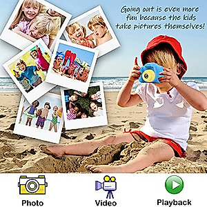 Gridspace Upgrade Kids Camera Toys for 3 4 5 6 7 8 9 Year Old Boy Girls Christmas Birthday Gifts Toddler Camera HD Digital Video Camera 1080P HD 2 Inch Screen with 32GB Card