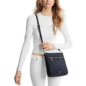 Michael Kors Jet Set Charm Large Crossbody Bag, Gold-Tone Hardware/Navy