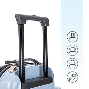 DOWELLIT 22" Kid Ride on Luggage,Child Travel Luggage with Wheels Carry On Suitcase with Password Lock, Rideable Rolling Luggage for Girls/Boys,Blue