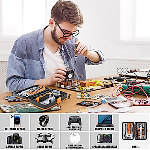 BTEC Ratcheting Screwdriver Set 68 in 1 Socket Set & Magnetic Screwdriver Bit Set with Rotatable Ratchet Handles,extensions bar and Storage Case for Computer/Bike/Car/Electronics Maintenance