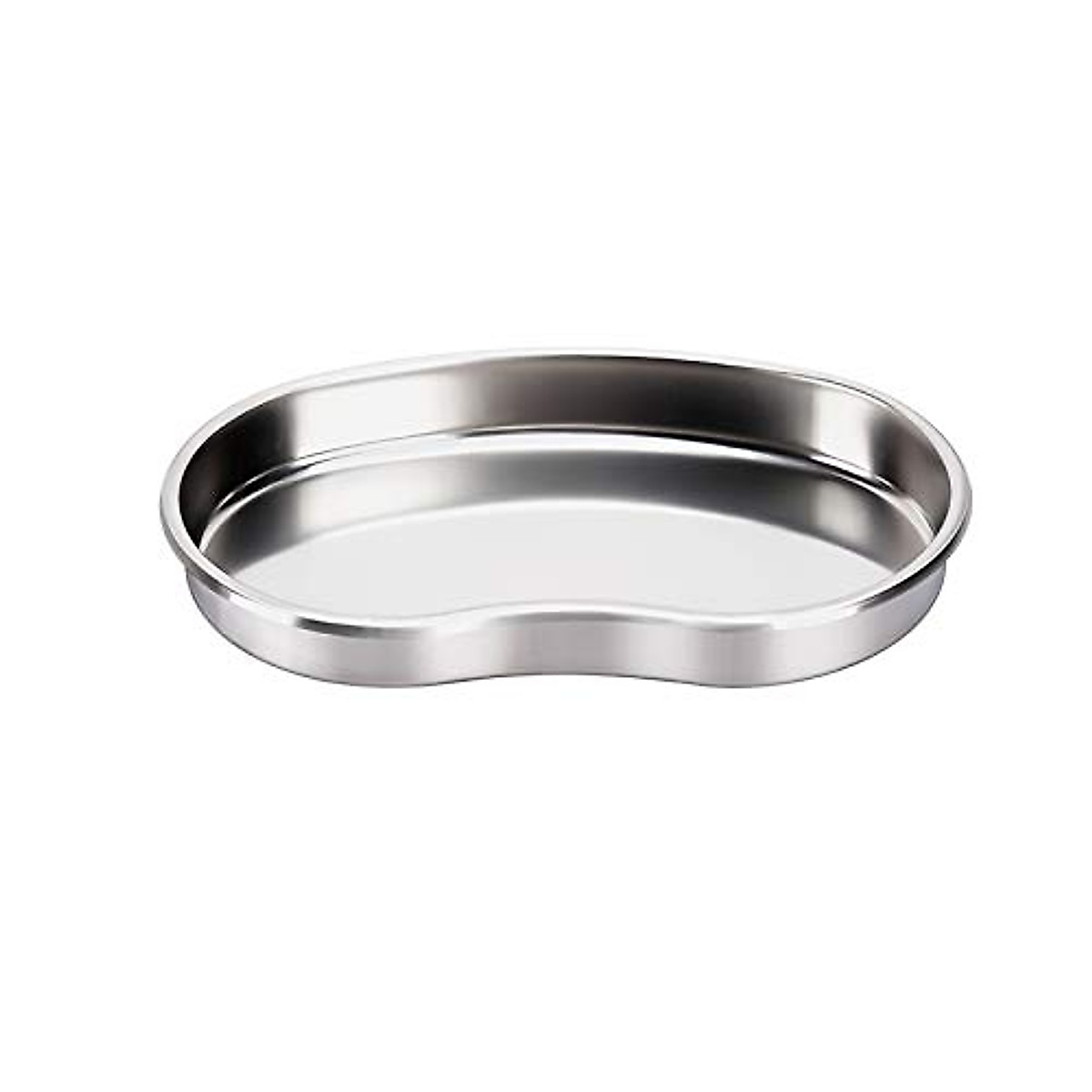 Setaria Viridis Stainless Steel Kidney Tray 7", Emesis Basin Kidney Shaped Emesis Bowl Round Edges. Reusable Metal Kidney Dish.Dental Instruments Ideal for Soiled Dressings,Waste, Liquid. (M)